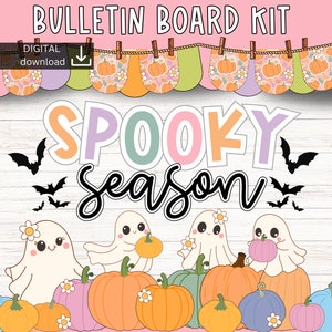 Pastel Halloween Bulletin Board | Cute Ghosts Bulletin Board | Pumpkin ...