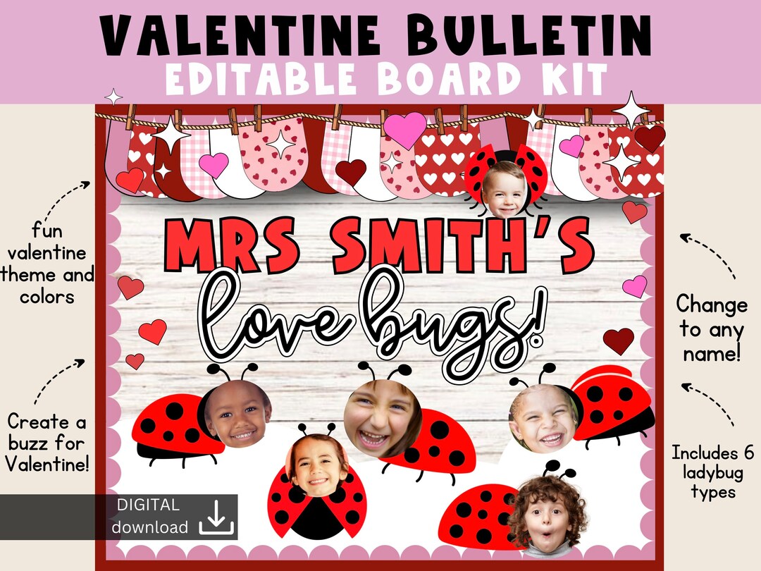 Valentine Bulletin Board | Childrens Faces Bulletin Board | Pre-k ...
