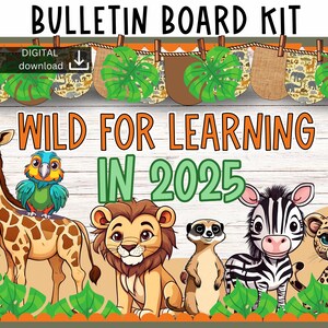 New Year Bulletin Board | January Classroom Decor | Animal Bulletin ...