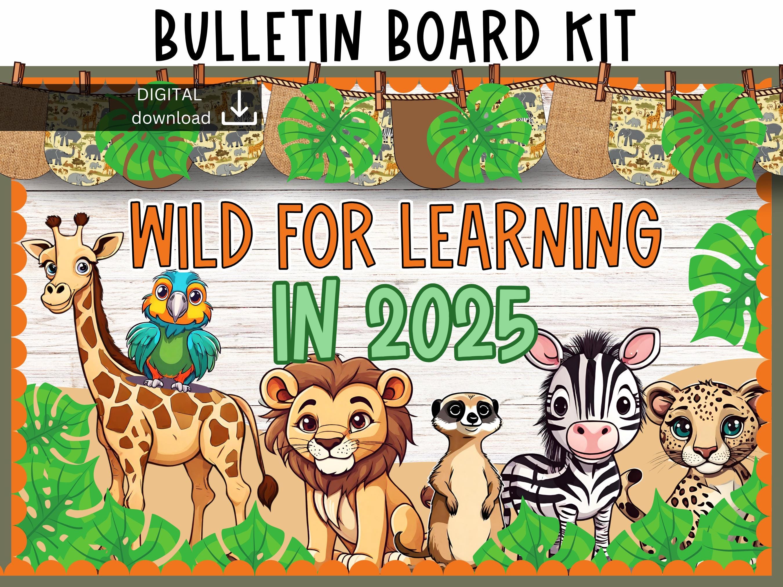 New Year Bulletin Board | January Classroom Decor | Animal Bulletin ...