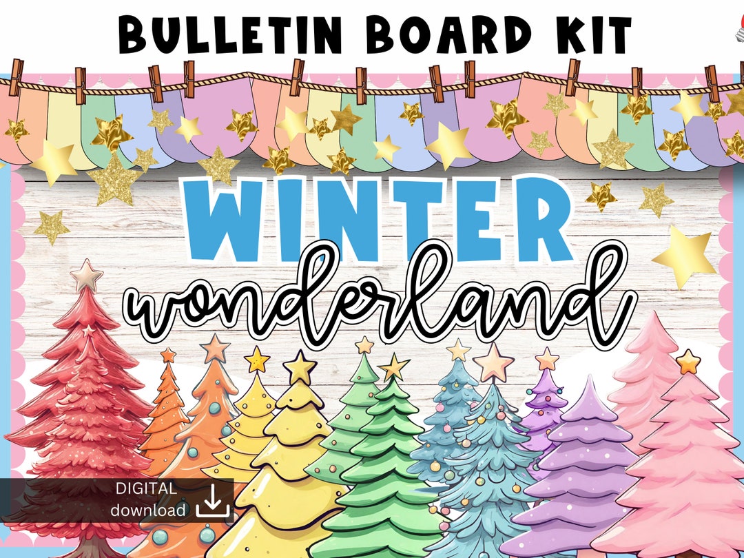 Modern Christmas Bulletin Board | Christmas Tree Bulletin Board ...