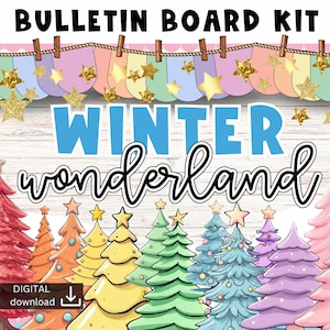 Modern Christmas Bulletin Board | Christmas Tree Bulletin Board ...