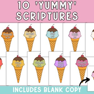 Faith Ice Cream Bulletin Board Kit: Scripture Classroom Decor (digital ...
