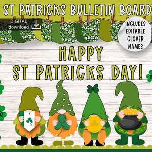 March Bulletin Board | St Patricks Day Bulletin Board | Shamrock Door ...