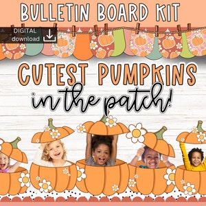 Pumpkin Patch Bulletin Board | Thanksgiving Classroom Decor | Childrens ...