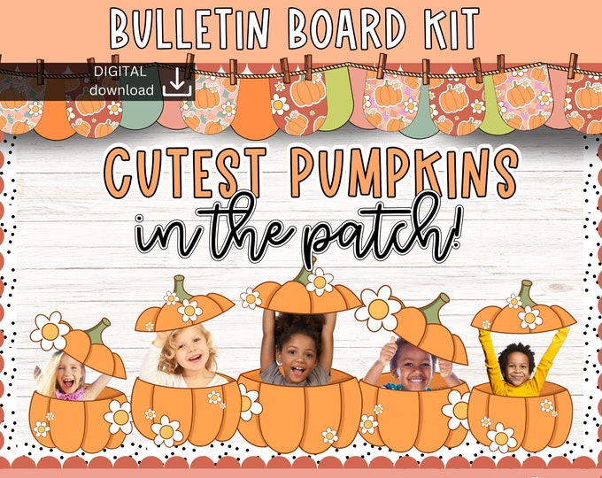 Pumpkins at the Barn - Fall - Thanksgiving - Bulletin Board Kit - Etsy