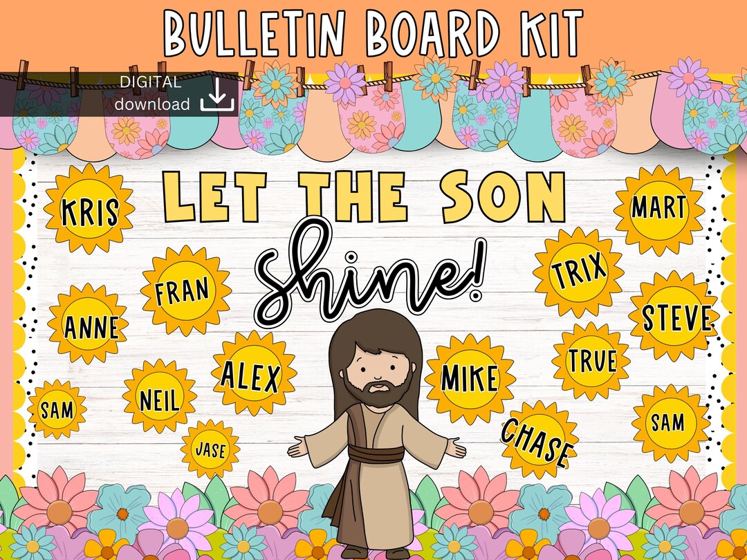 Jesus Summer Bulletin Board | Faith Bulletin Board | God Summer ...