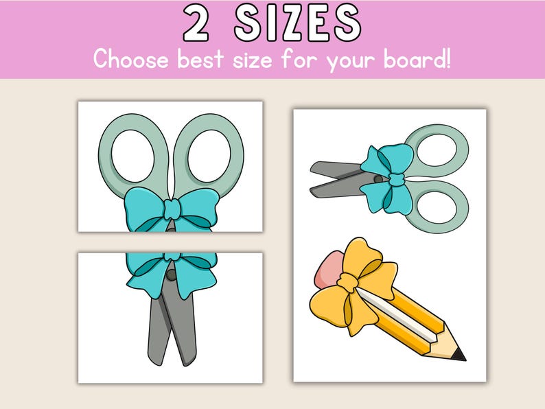 Back to School Bulletin Board Kit: Pastel Bow Classroom Decor (digital ...