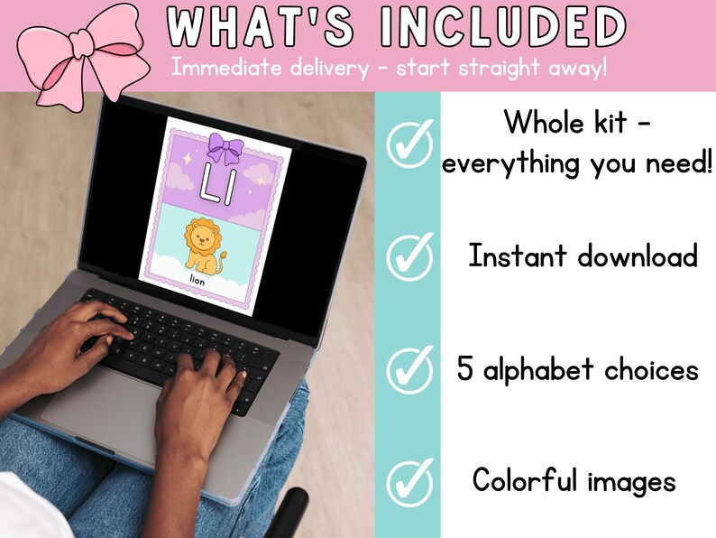 Coquette Classroom Alphabet Posters: Bow Decor, Pastel Colors (PDF ...