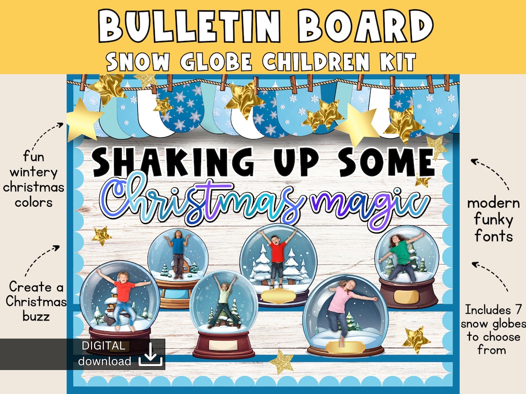 Christmas Snow Globe Bulletin Board Kit: Winter Classroom Decor ...
