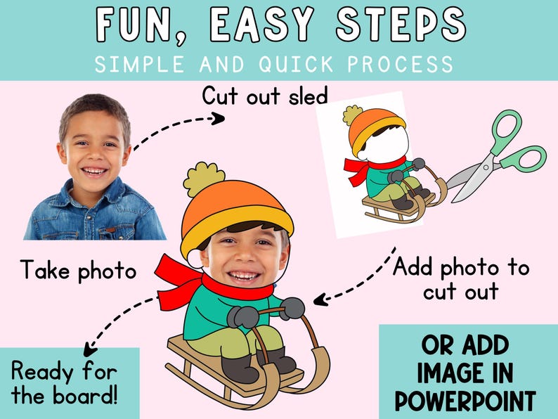 Sledding Bulletin Board Kit | Classroom Decor for Winter | Childrens ...