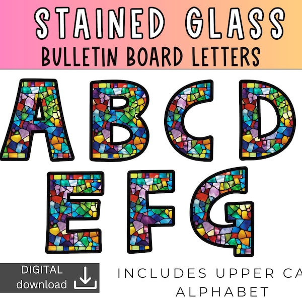 Stained Glass Letters - Etsy