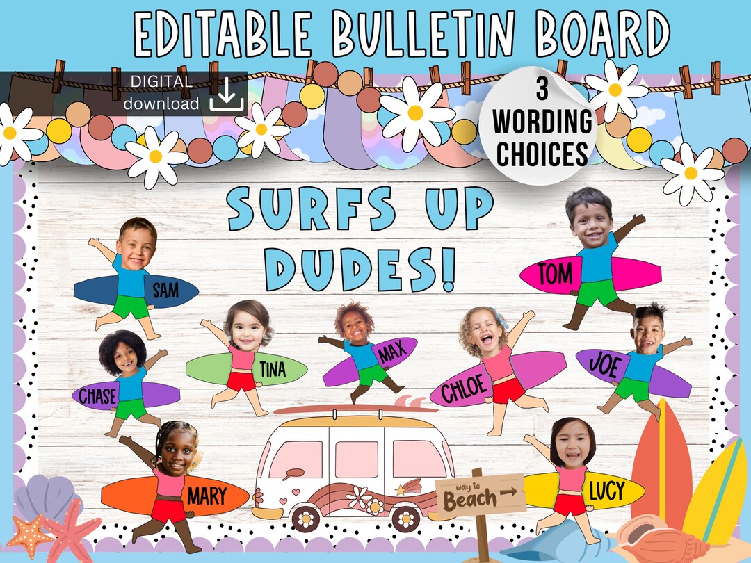 Summer Bulletin Board | End of Year Bulletin Kit | Beach Classroom ...