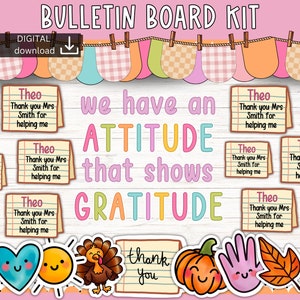 Thanksgiving Bulletin Board Kit | Gratitude Classroom Decor | Kindness ...