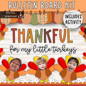 Thanksgiving Bulletin Board Kit | Classroom Decor for Thanksgiving ...