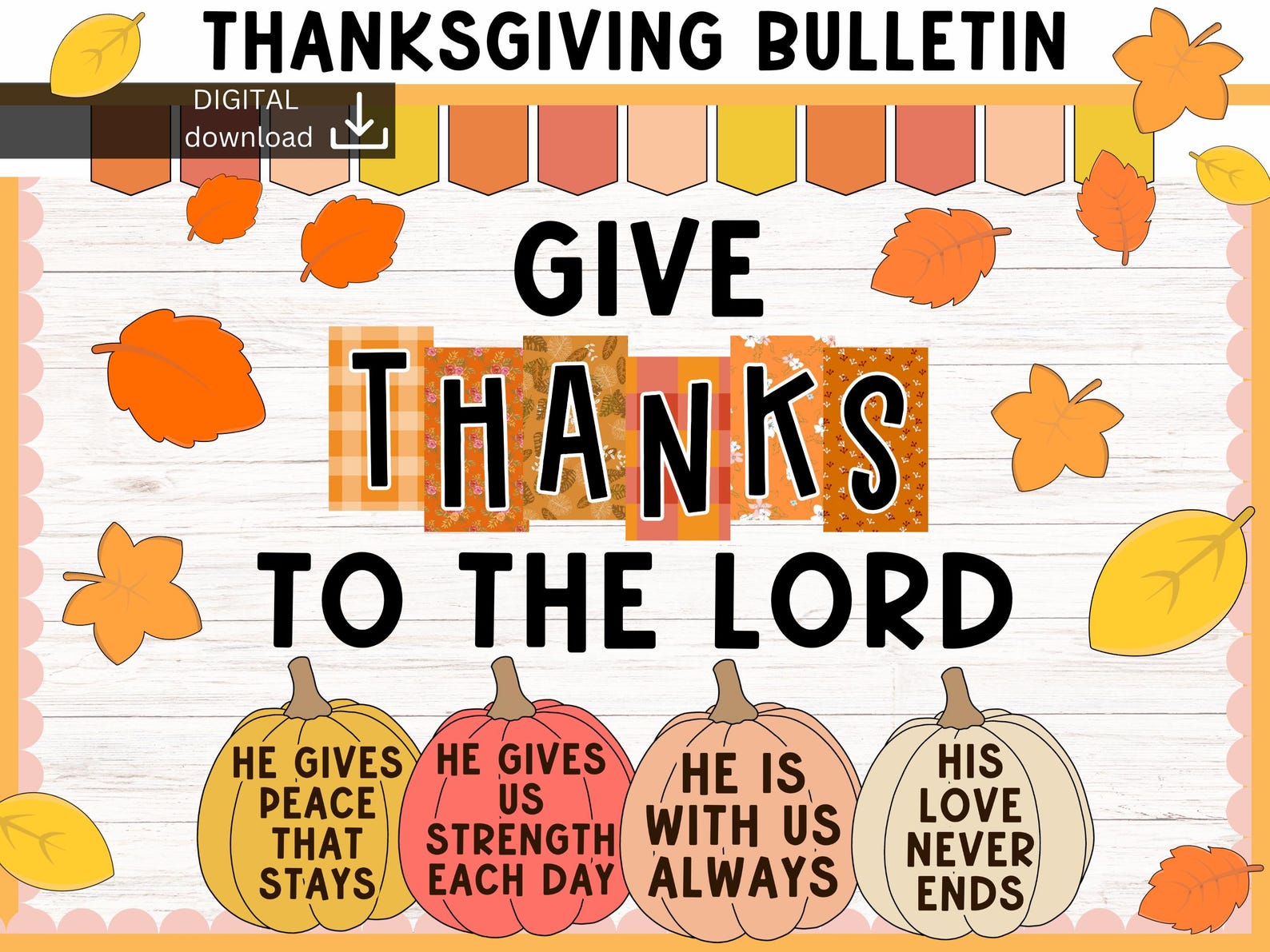 Christian Fall Bulletin Board | November Thanksgiving Classroom Decor ...