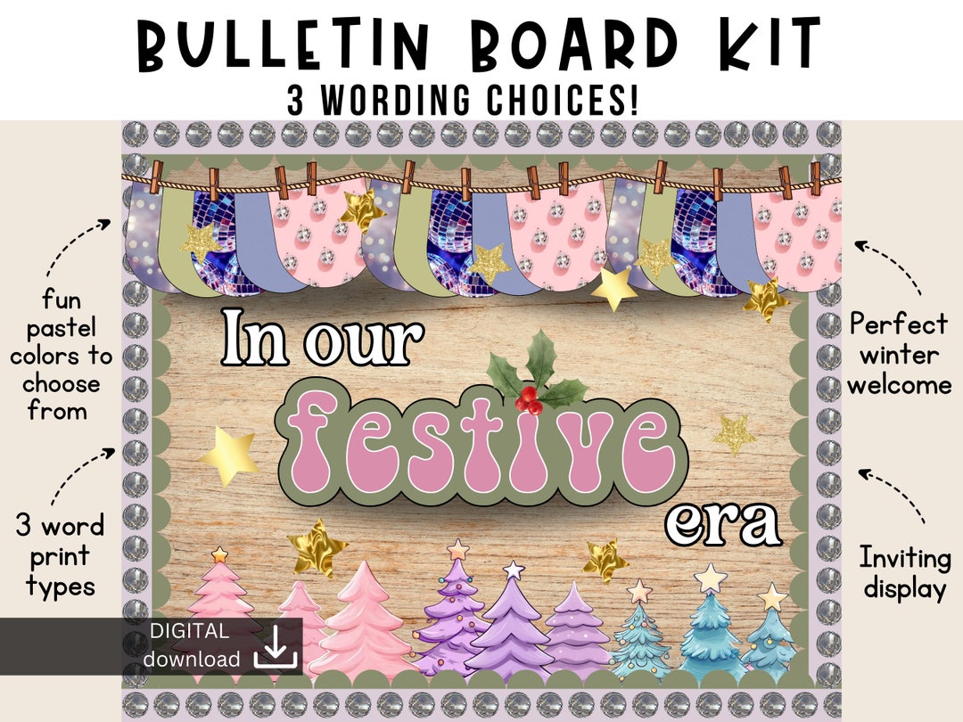 In Our Era Bulletin Board | Christmas Christmas Bulletin Board Decor ...