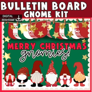 Gnome Bulletin Board | Christmas Bulletin Board | Christmas Printable ...