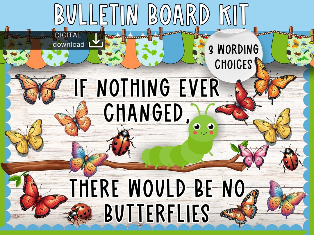 Spring Bulletin Board | April Classroom Door Decor | Changes Bulletin ...
