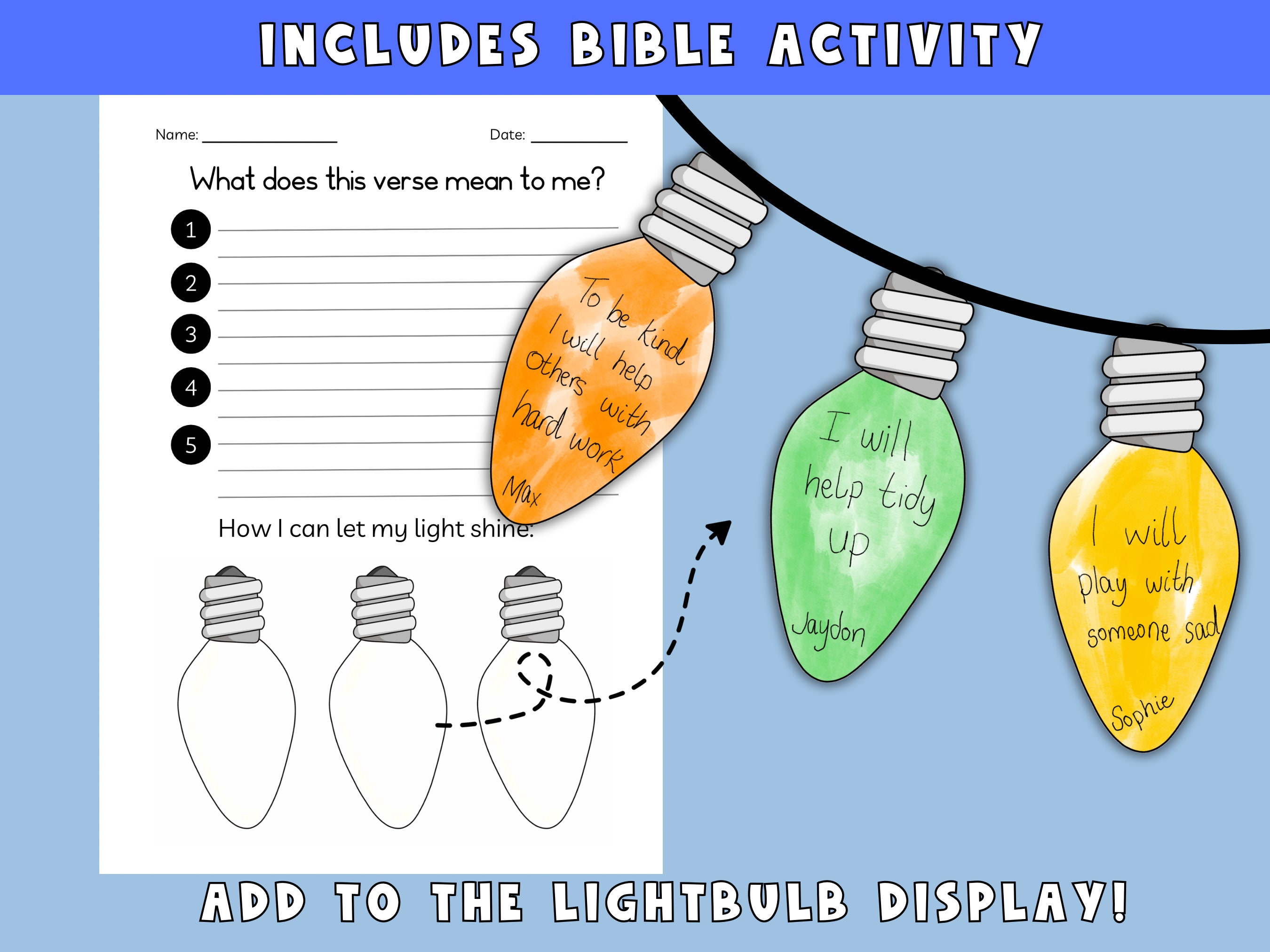 Christian Classroom Decor Printable | Bible Verse Bulletin Board Decor ...