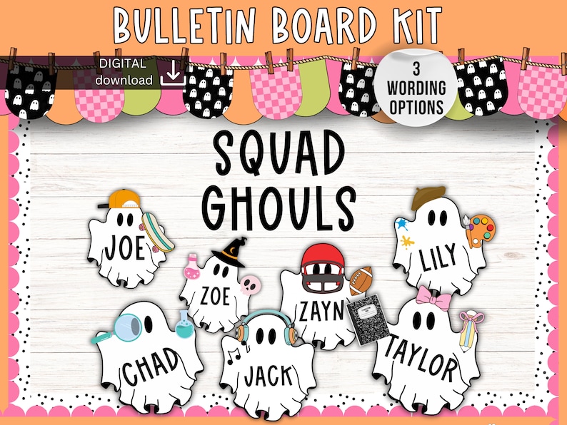 Halloween Bulletin Board | Ghost Bulletin Board | October Bulletin ...