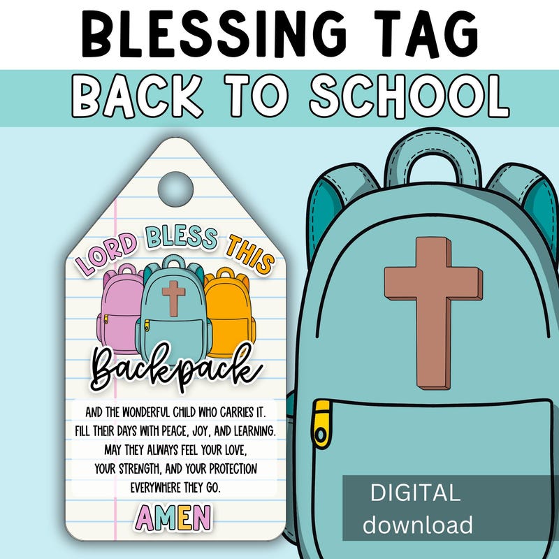 Blessing of the Backpack Tags - Etsy