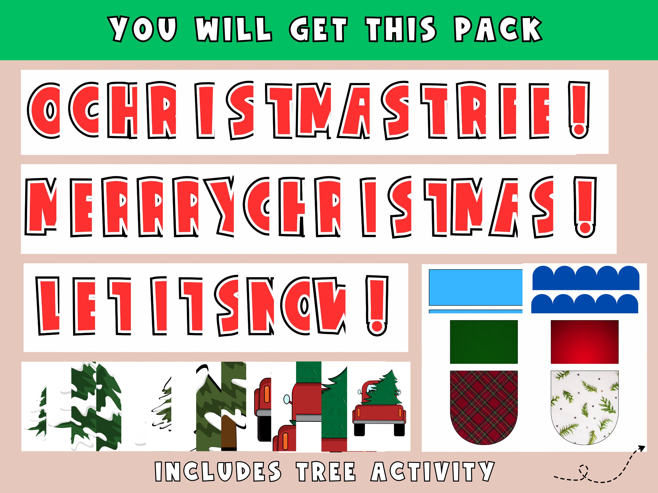 Christmas Tree Truck Bulletin Board Classic Christmas Bulletin Board ...