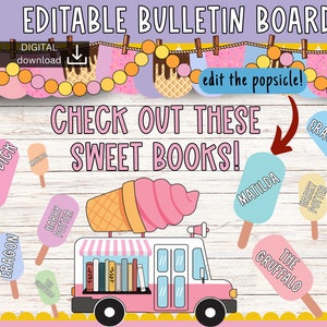Library Bulletin Board | Summer Reading Bulletin Board | Ice Cream ...