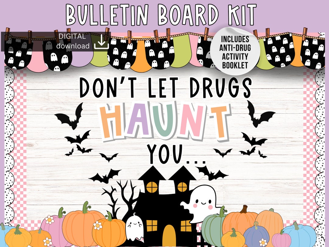 Anti-drug Bulletin Board | Halloween Bulletin Board | Health Wellbeing ...