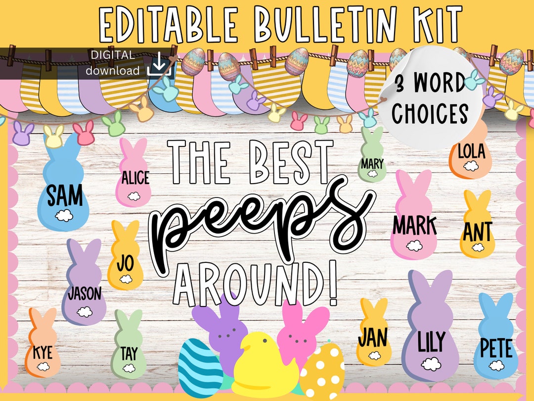 Peeps Bulletin Board | Easter Bulletin Board | March Bulletin Board ...
