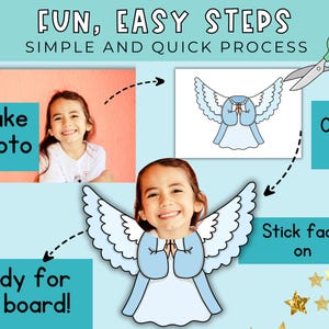 Christmas Angels Bulletin Board | Christian Classroom Decor | Bible ...