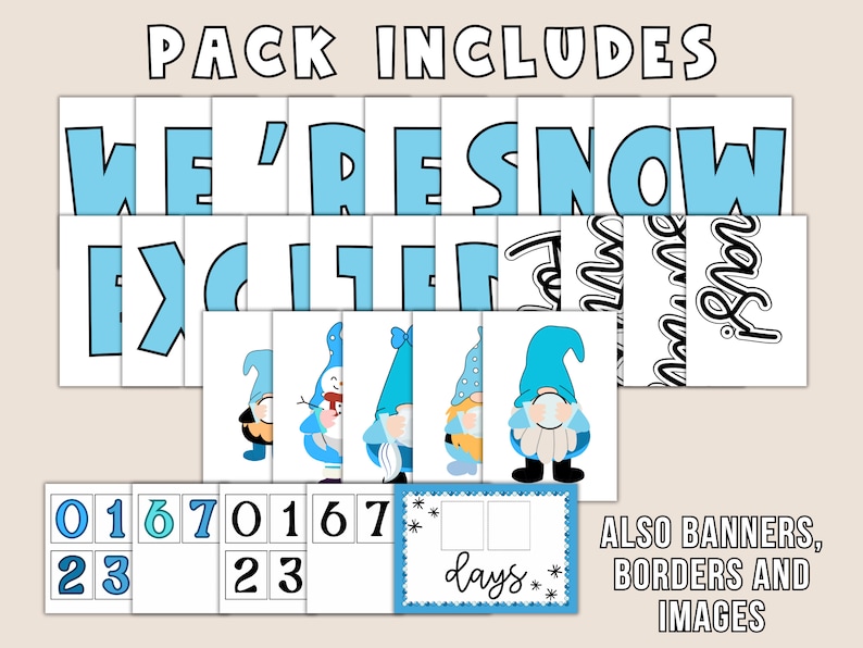 Christmas Countdown Bulletin Board Gnome Bulletin Board - Etsy