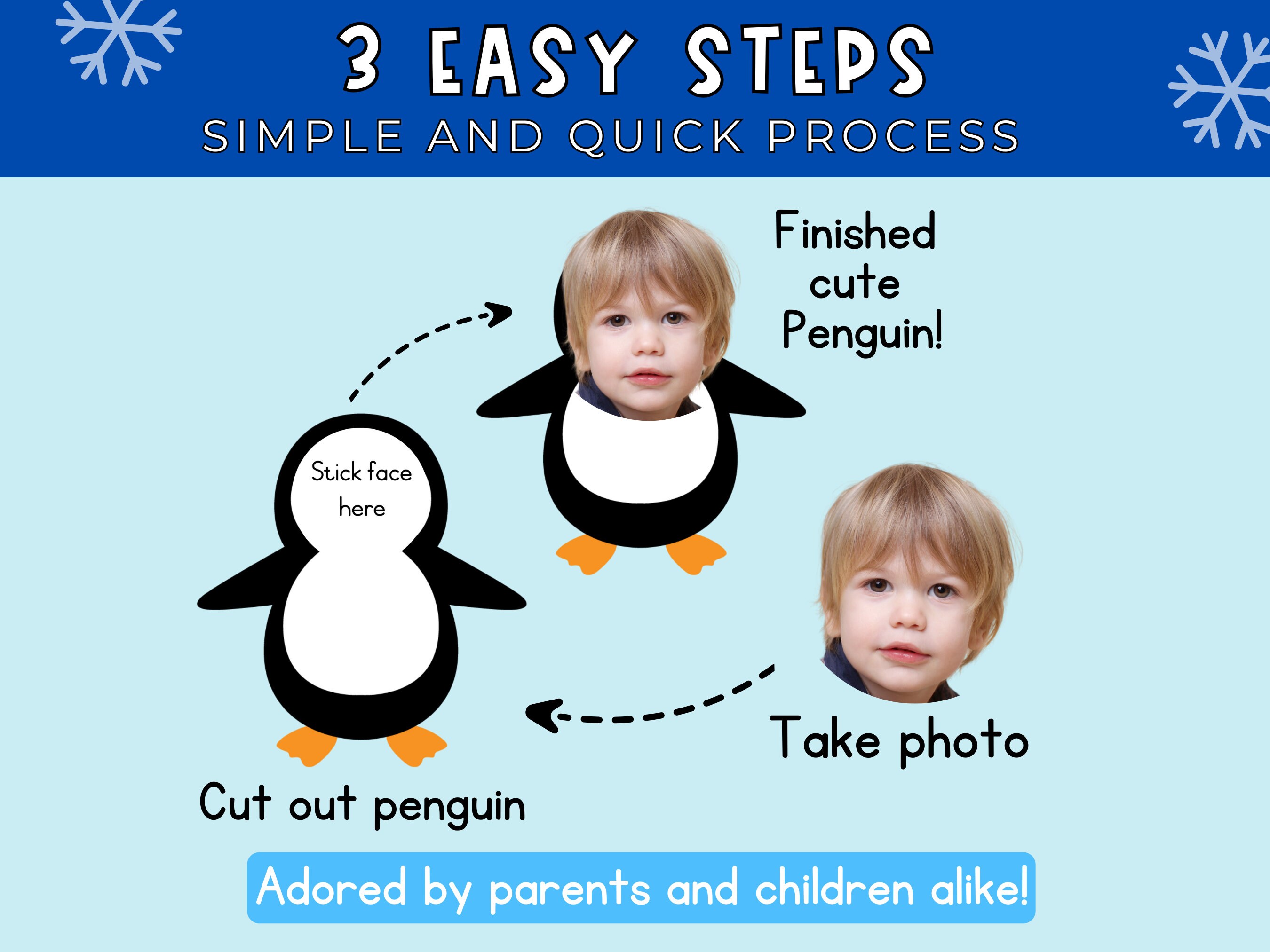 Penguin Bulletin Board Christmas Bulletin Board Childrens Faces ...