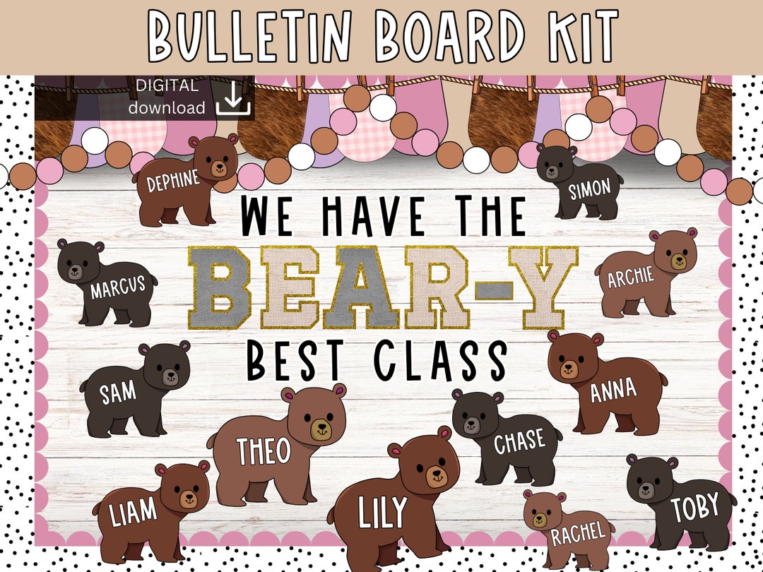 Bear Bulletin Board | Editable Bulletin Board | Cute Bear Bulletin ...