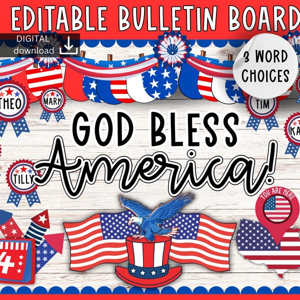 Usa Bulletin Board - Etsy