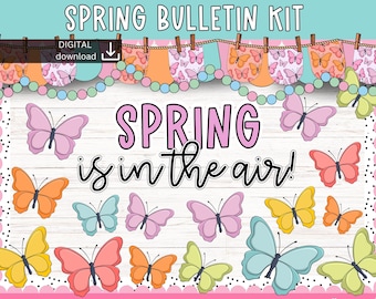 Mindful Monarchs Bulletin Board • Mindfulness Spring Butterfly Bulletin ...