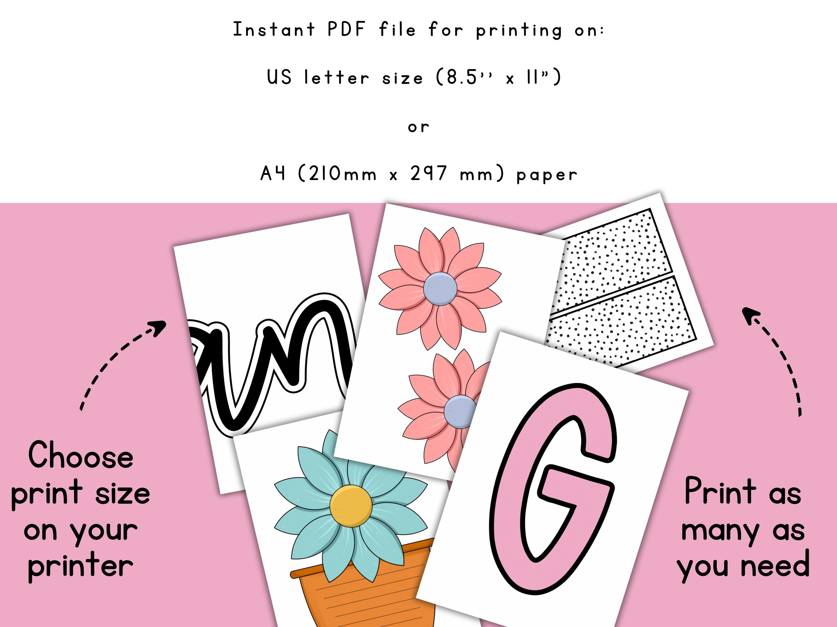 Spring Flowers Bulletin Board Kit: Classroom Decor (digital Download ...