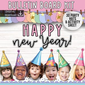New Year Bulletin Board | Pastel Cosy January Bulletin Board Decor ...