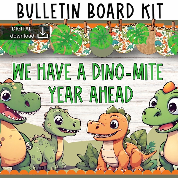 Dinosaur Bulletin Board - Etsy