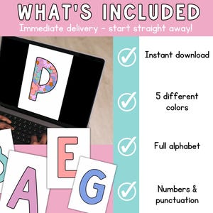 Bulletin Board Lettering | Flower Alphabet | Spring Classroom Decor ...