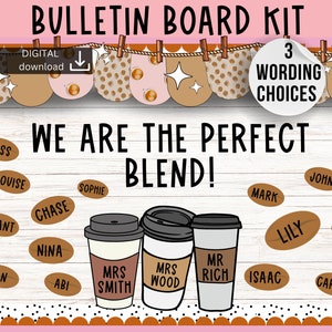 Back to School Bulletin Board | Coffee Latte Bulletin Board | August ...