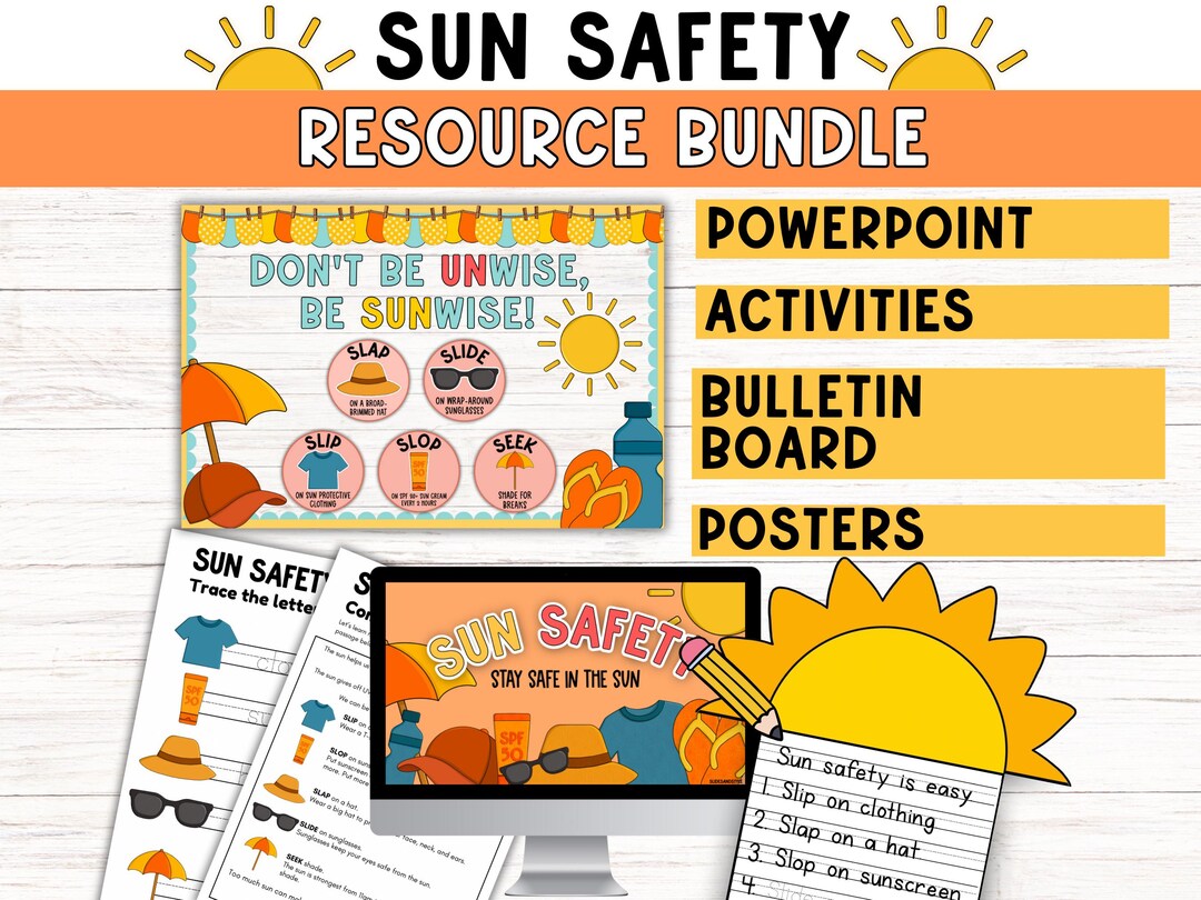 Sun Safety Activity Pack | Summer Health Bulletin Board | Sun Decor ...