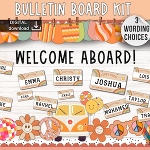 Back to School Bulletin Board | Welcome Back Bulletin Board | Groovy ...
