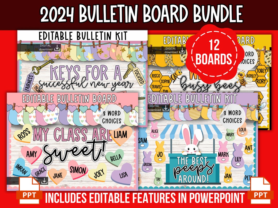 New Year Bulletin Board Bundle Bulletin Board Bundle 2024 Bulletin ...