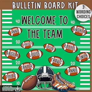New Year Bulletin Board | American Football Bulletin | Back to School ...