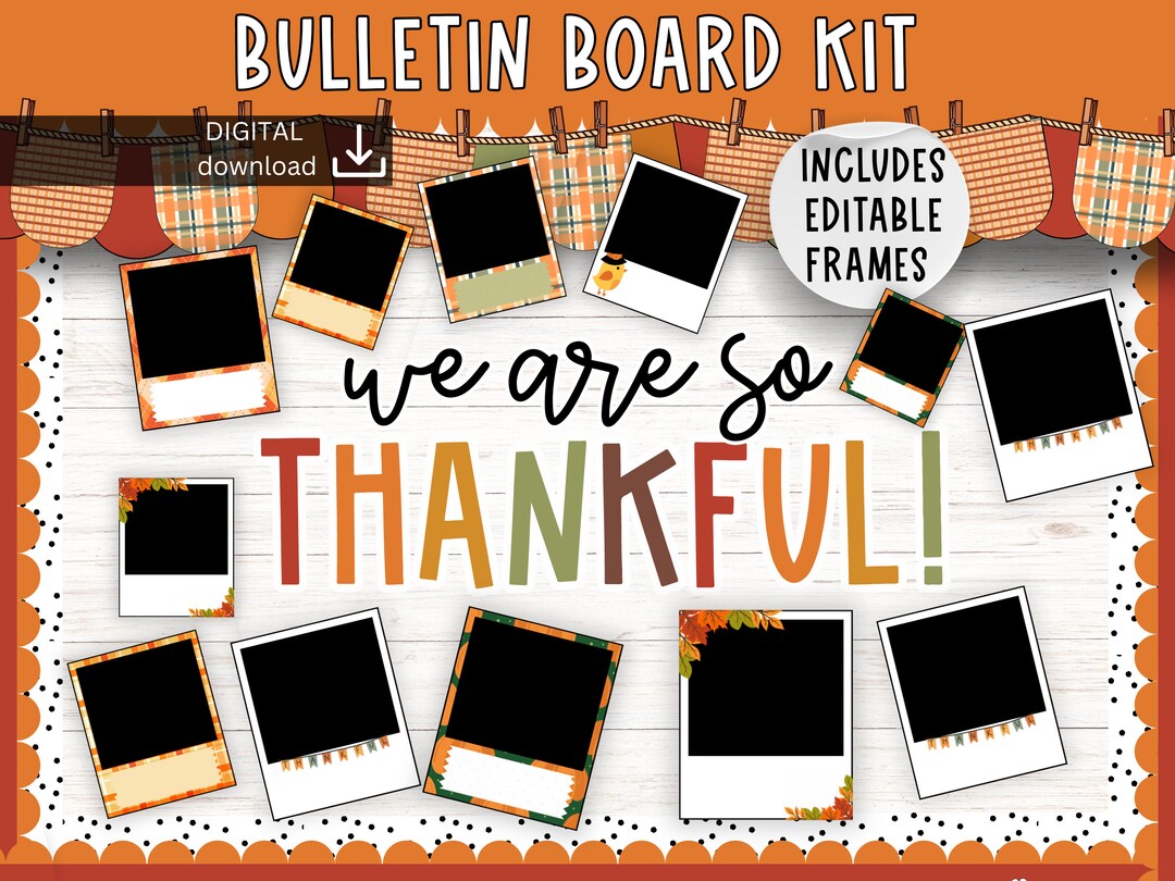 Thanksgiving Bulletin Board Kit | Classroom Decor for Thanksgiving ...