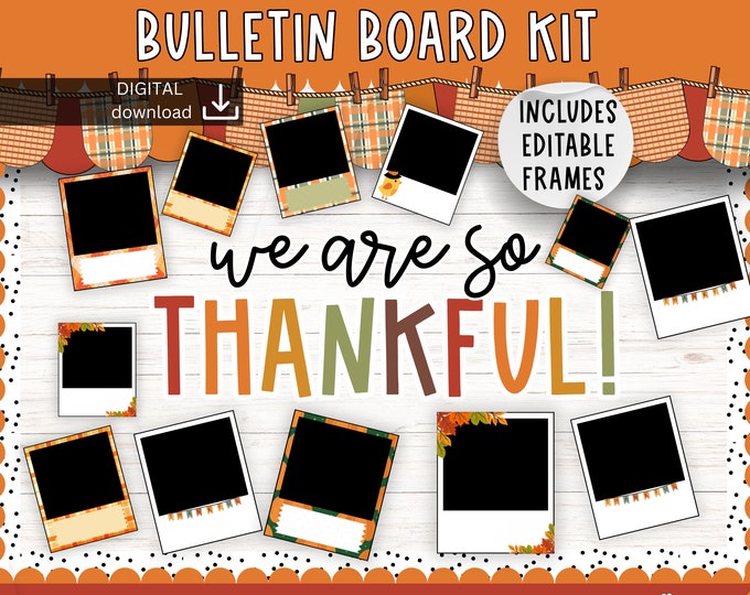 Thankful Pups - Fall - Thanksgiving - November Bulletin Board Kit - Etsy