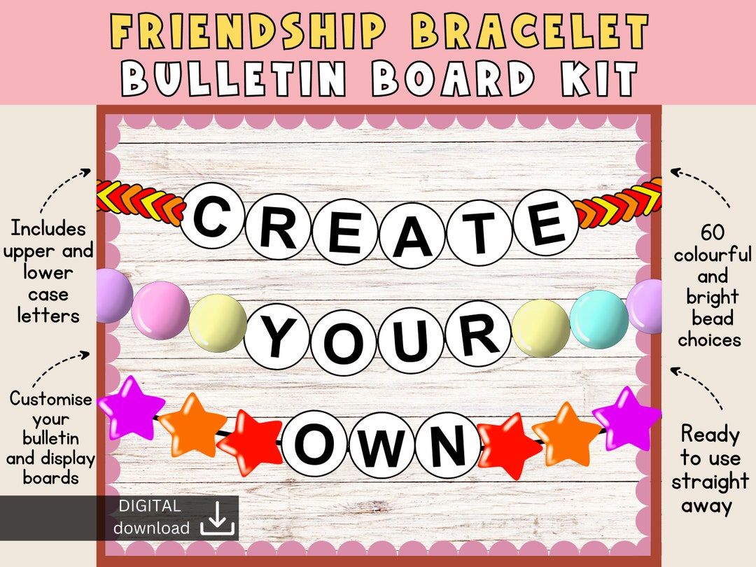 Friendship Bracelet Classroom Decor Bundle | in Our Era Classroom ...