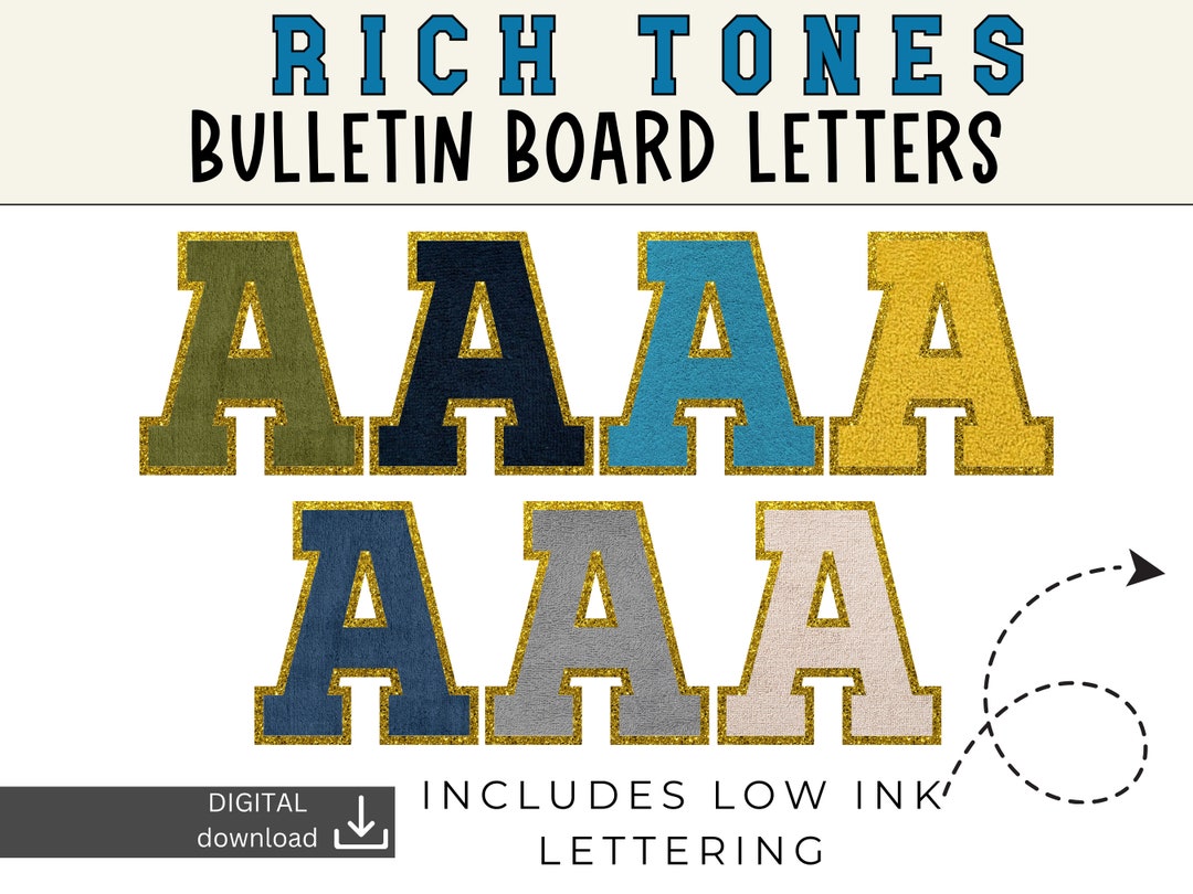 Alphabet Bulletin Board Kit | Printable Bulletin Lettering | Varsity ...