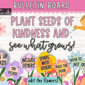Spring Bulletin Board | Kindness Bulletin Board | Mental Health ...